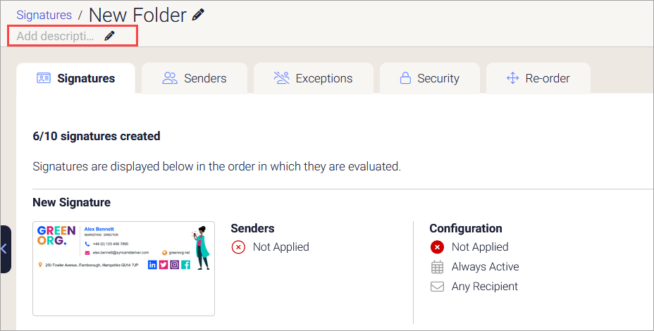 Nieuwe map maken – Exclaimer Knowledge Base
